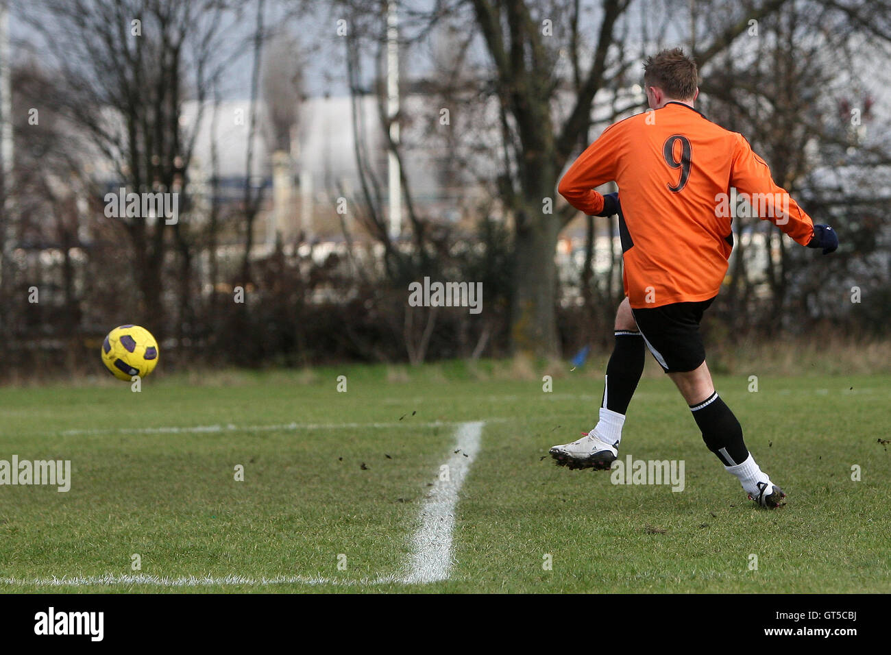 FC Metwin score their second goal - FC Metwin (orange) vs Albion Manor ...