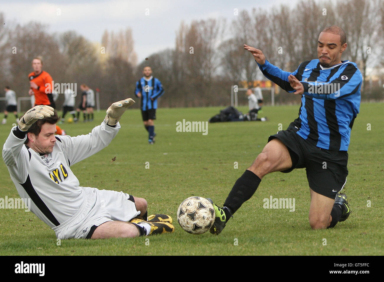 Hackney Borough (blue/black) vs Wharfhampton - Hackney & Leyton Sunday ...