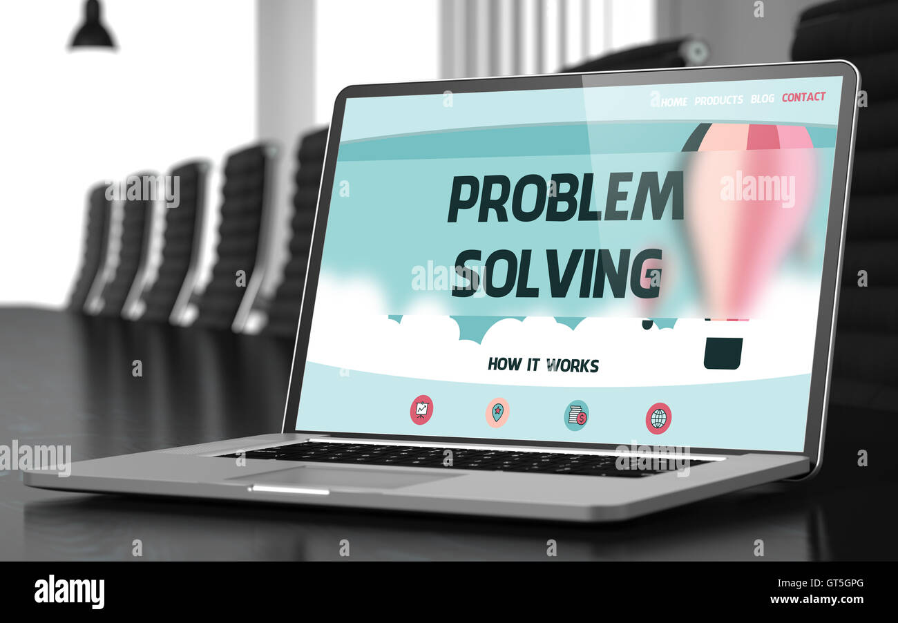 Problem Solving on Laptop in Meeting Room Stock Photo - Alamy