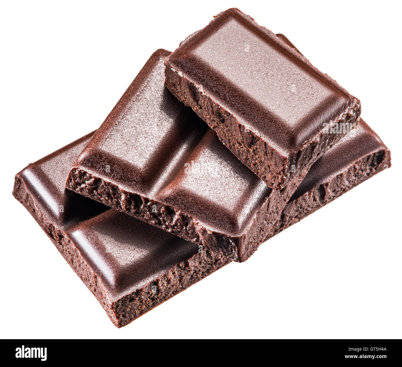 Pieces of chocolate bar. File contains clipping paths Stock Photo - Alamy