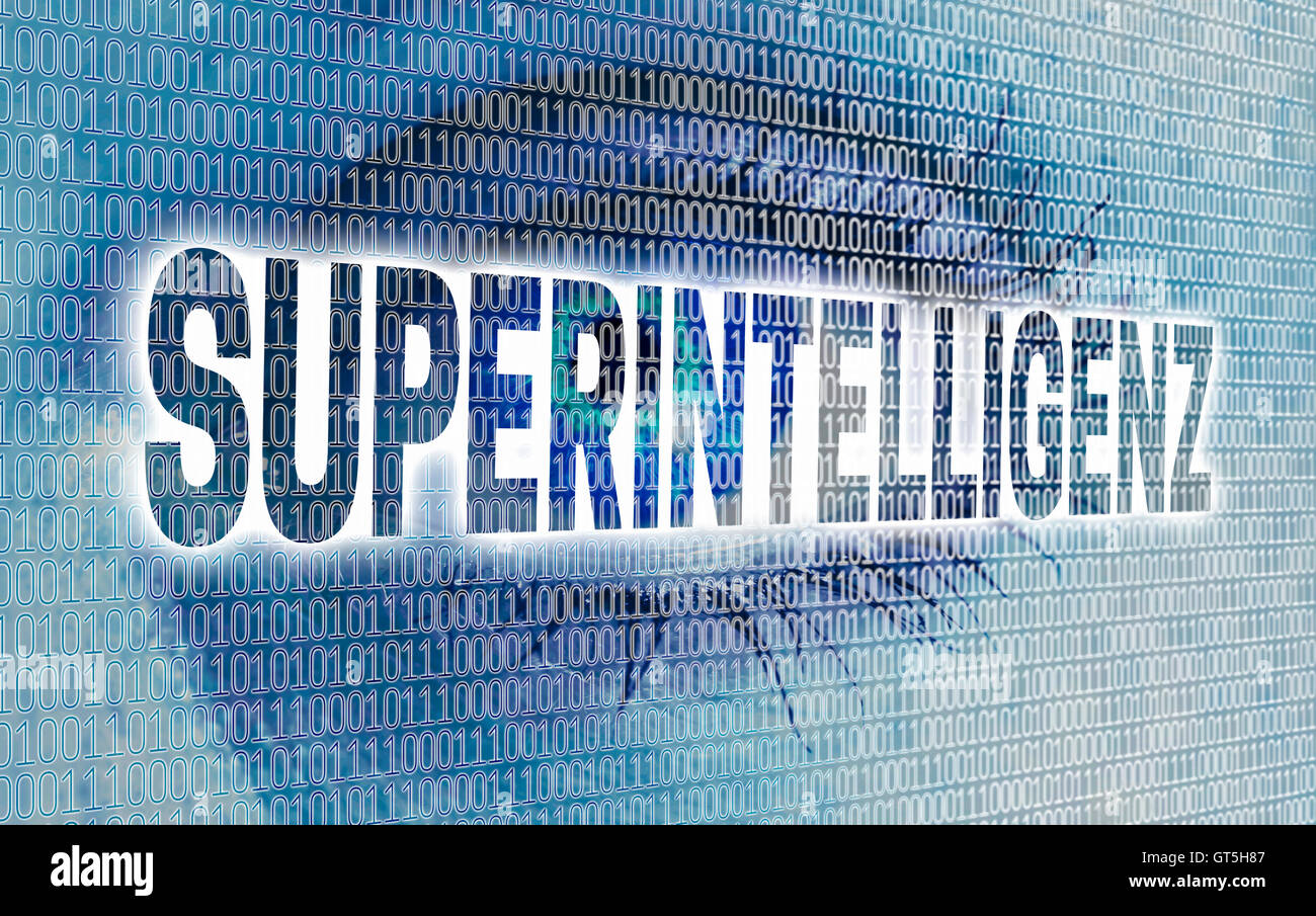 superintelligenz (in german super intelligence eye) with matrix looks ...