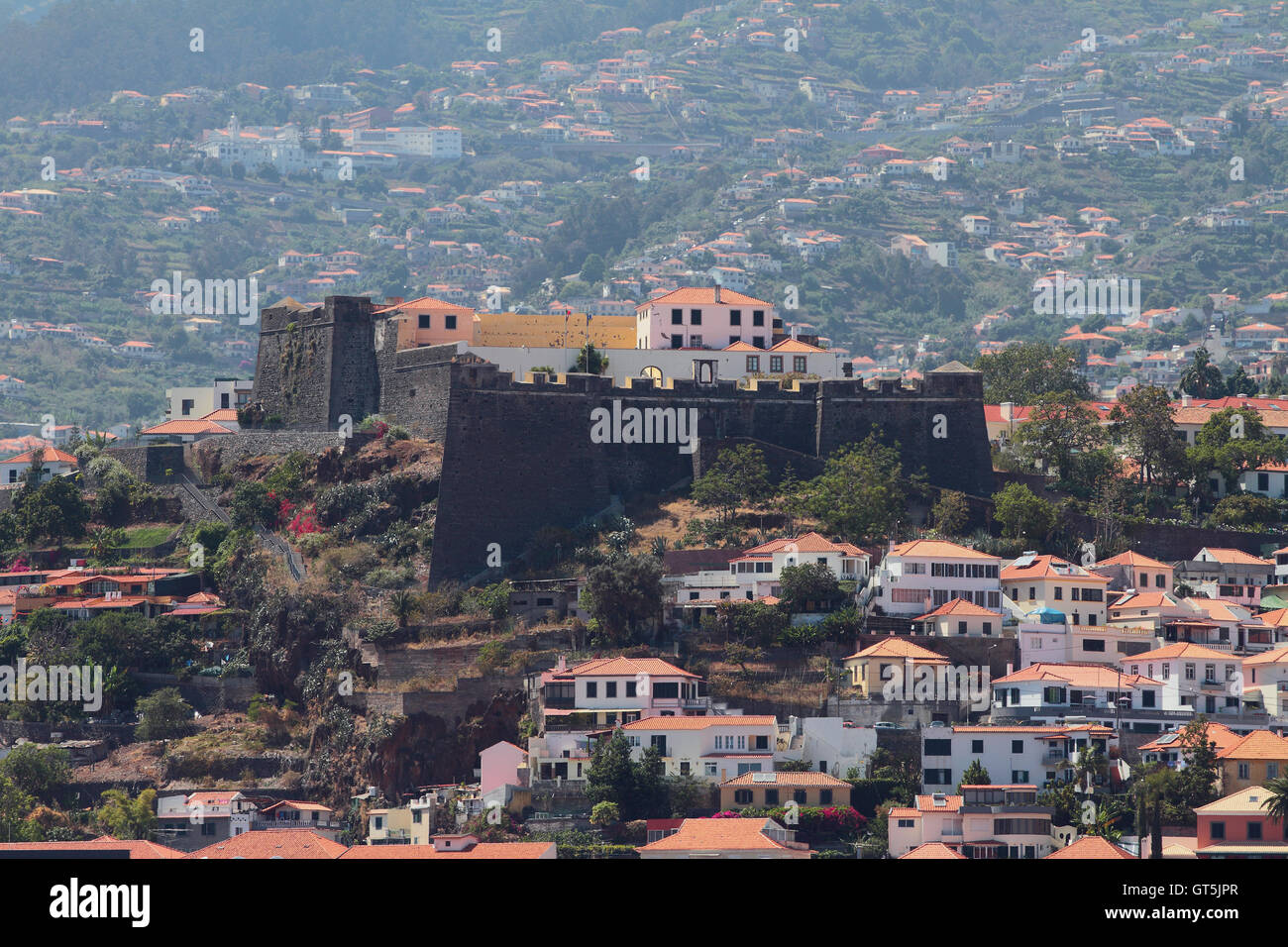 Ancient fortress and city. Funchal, Madeira, Portugal Stock Photo - Alamy