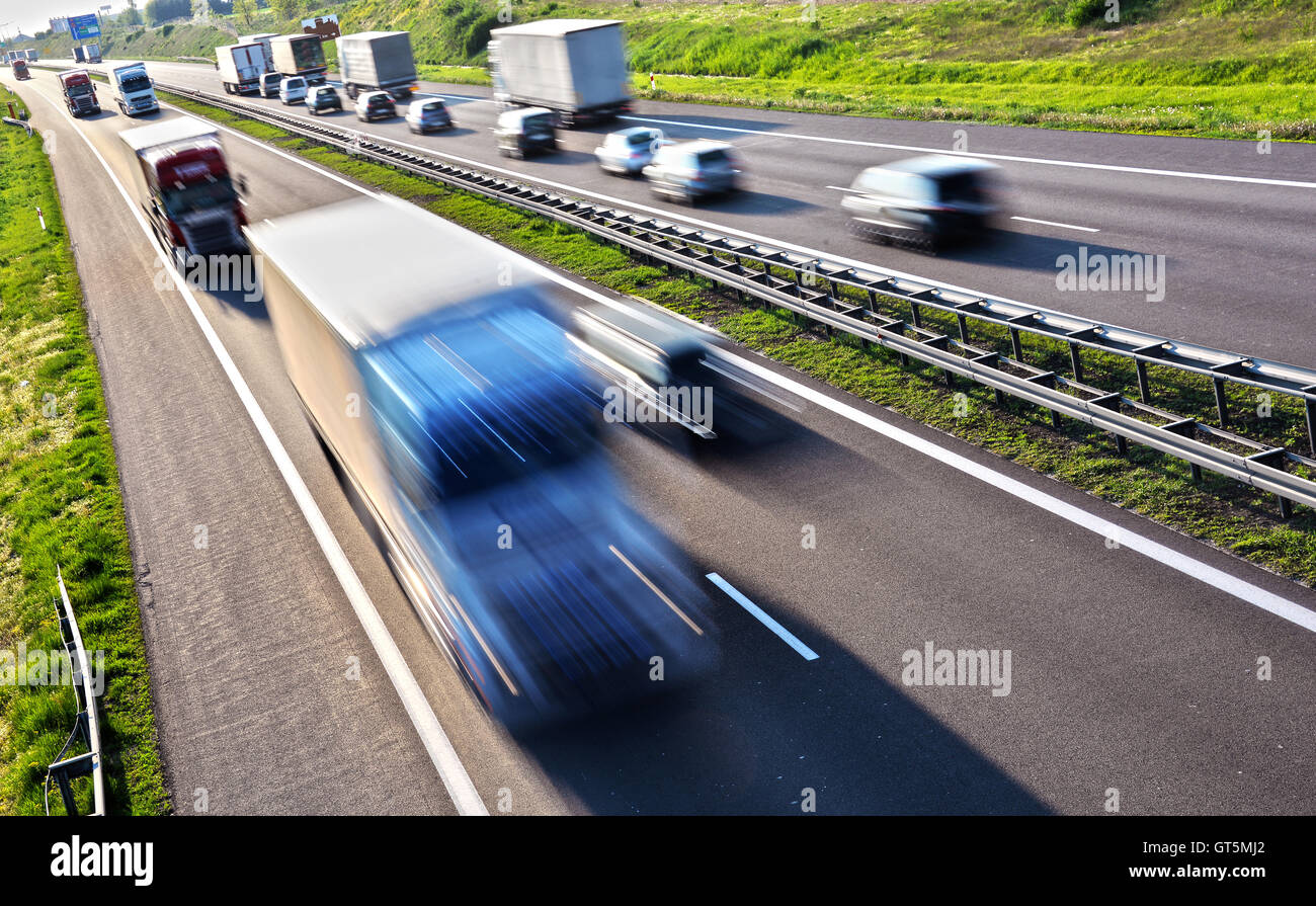 Four lane controlled-access highway in Poland Stock Photo - Alamy