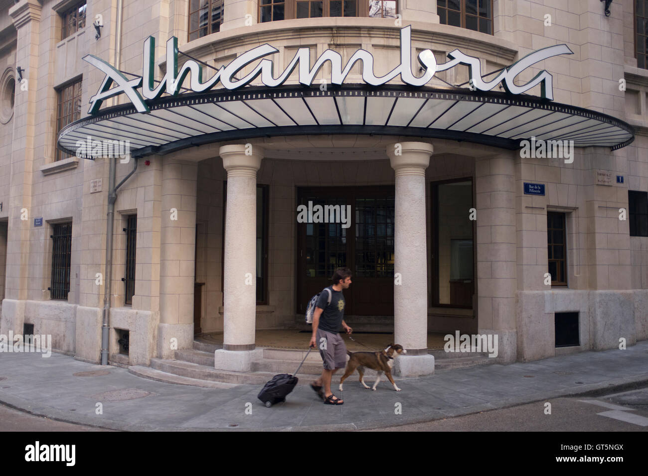 An exterior view of the Alhambra theatre, Geneva, Switzerland Stock ...