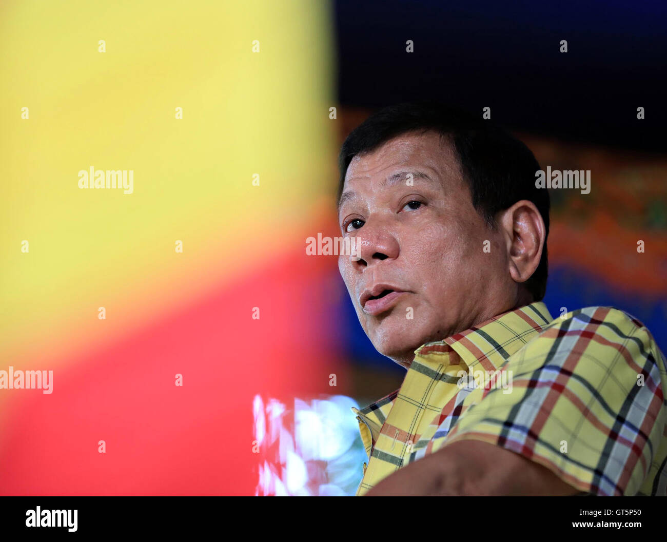 Philippine President Rodrigo R. Duterte speaks to the Joint Task Force ...