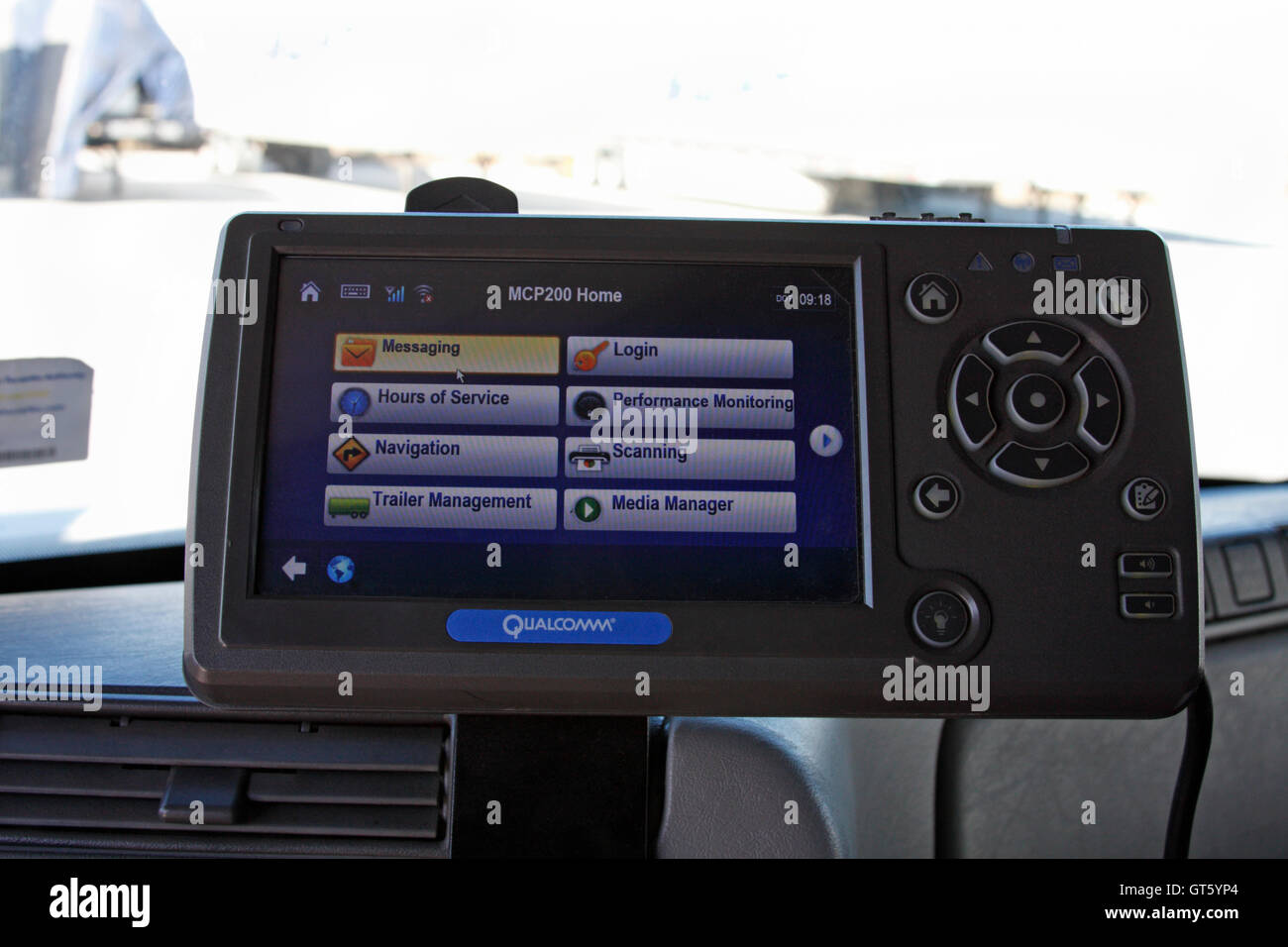 Qualcomm computer on truck Stock Photo - Alamy