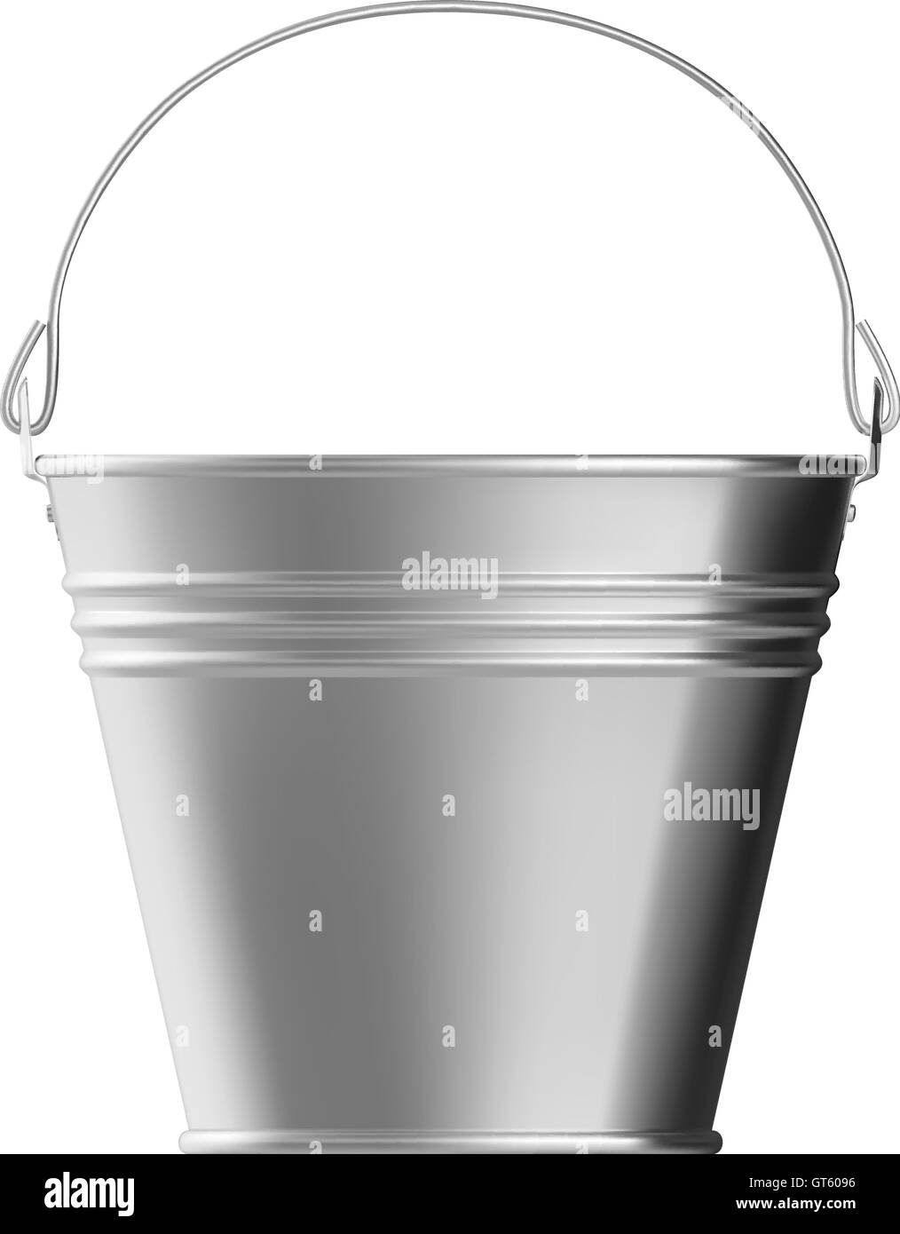 Silver bucket Stock Vector Images - Alamy