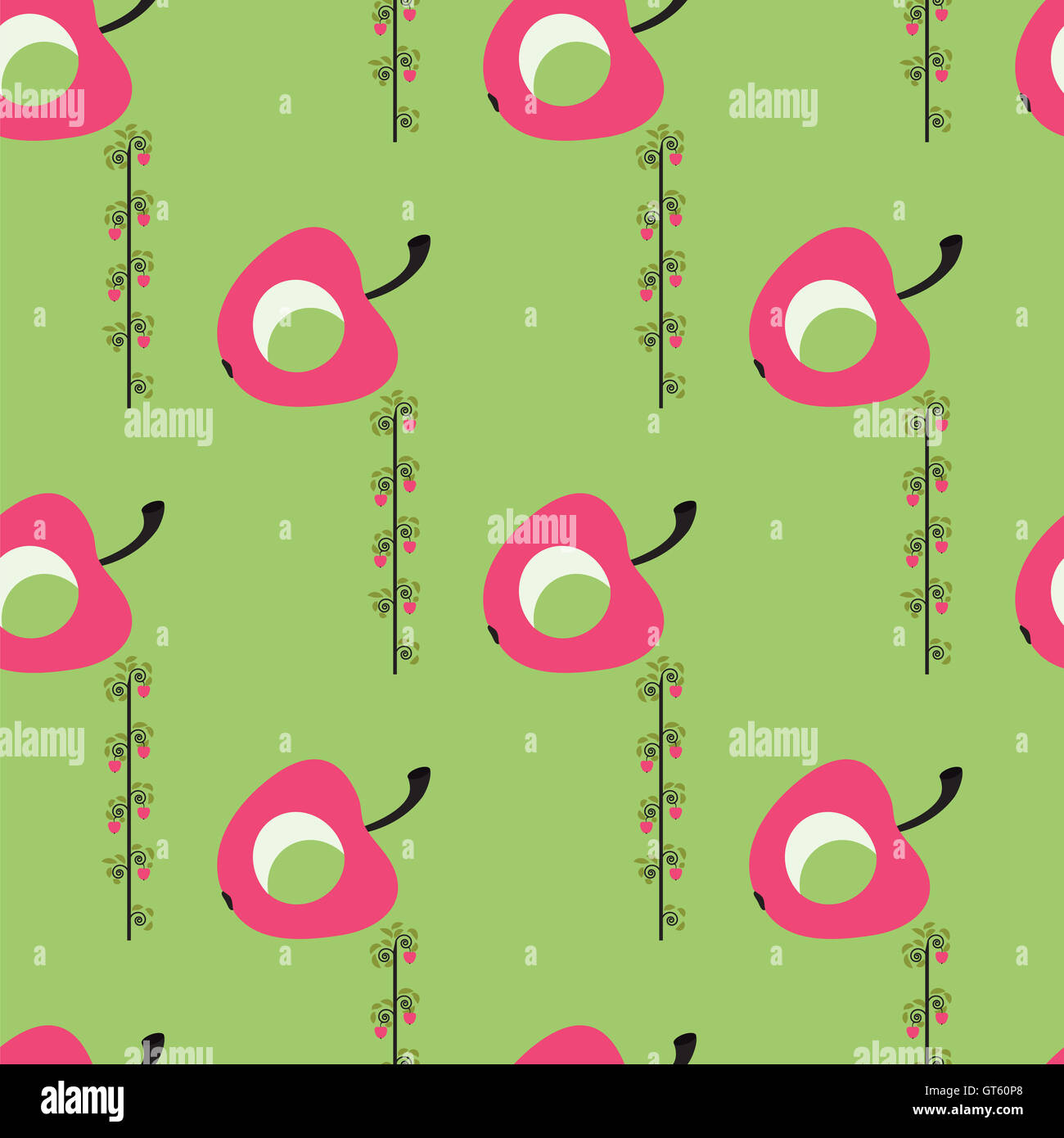 Vector seamless leaf pattern hi-res stock photography and images - Alamy