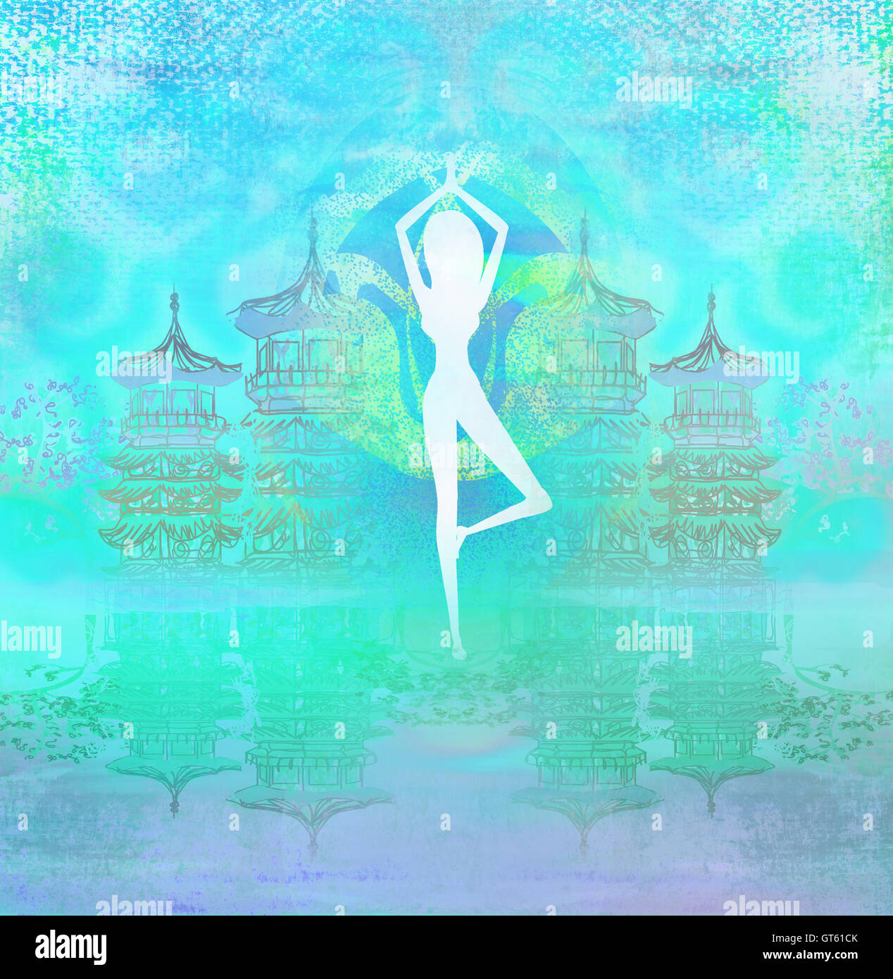 woman in a traditional yoga pose Stock Photo - Alamy