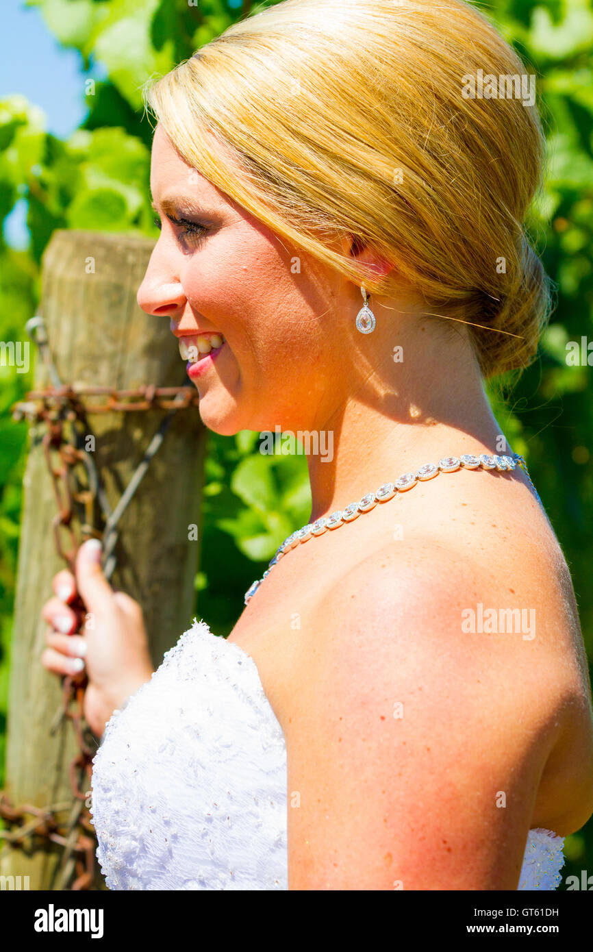 Bride On Her Wedding Day Stock Photo - Alamy