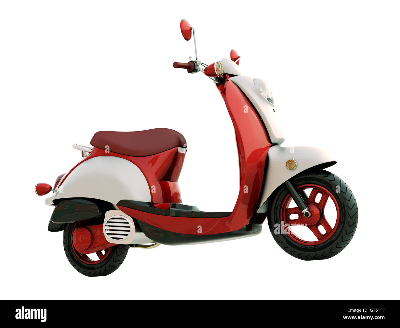 Classic scooter isolated Stock Photo - Alamy
