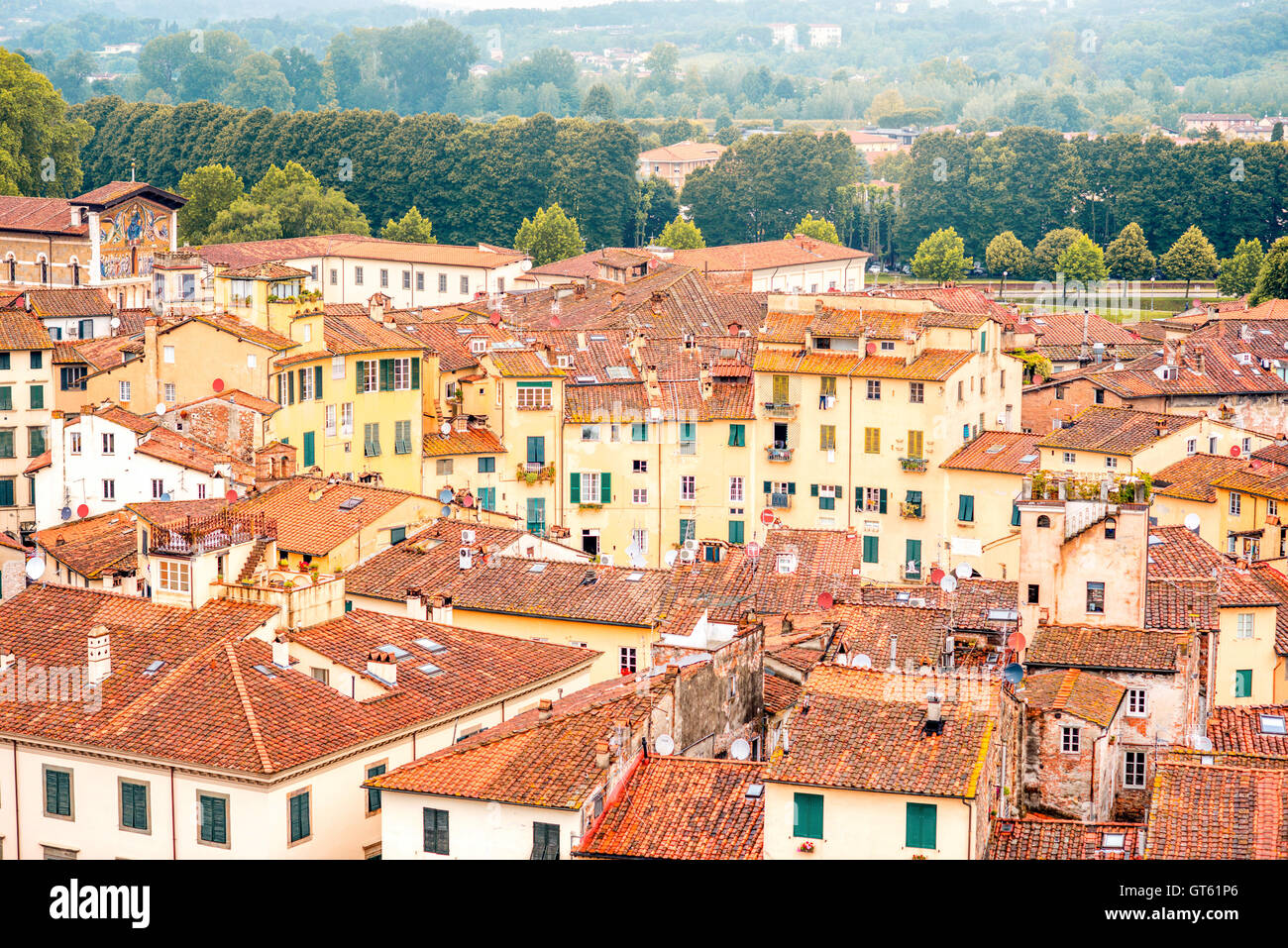 Lucca anfiteatro aerial hi-res stock photography and images - Alamy