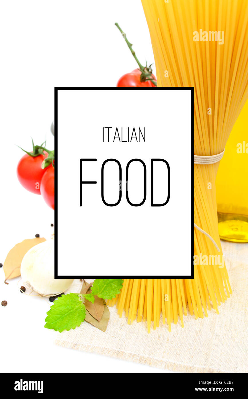 Italian Food Poster Background Stock Photo - Alamy
