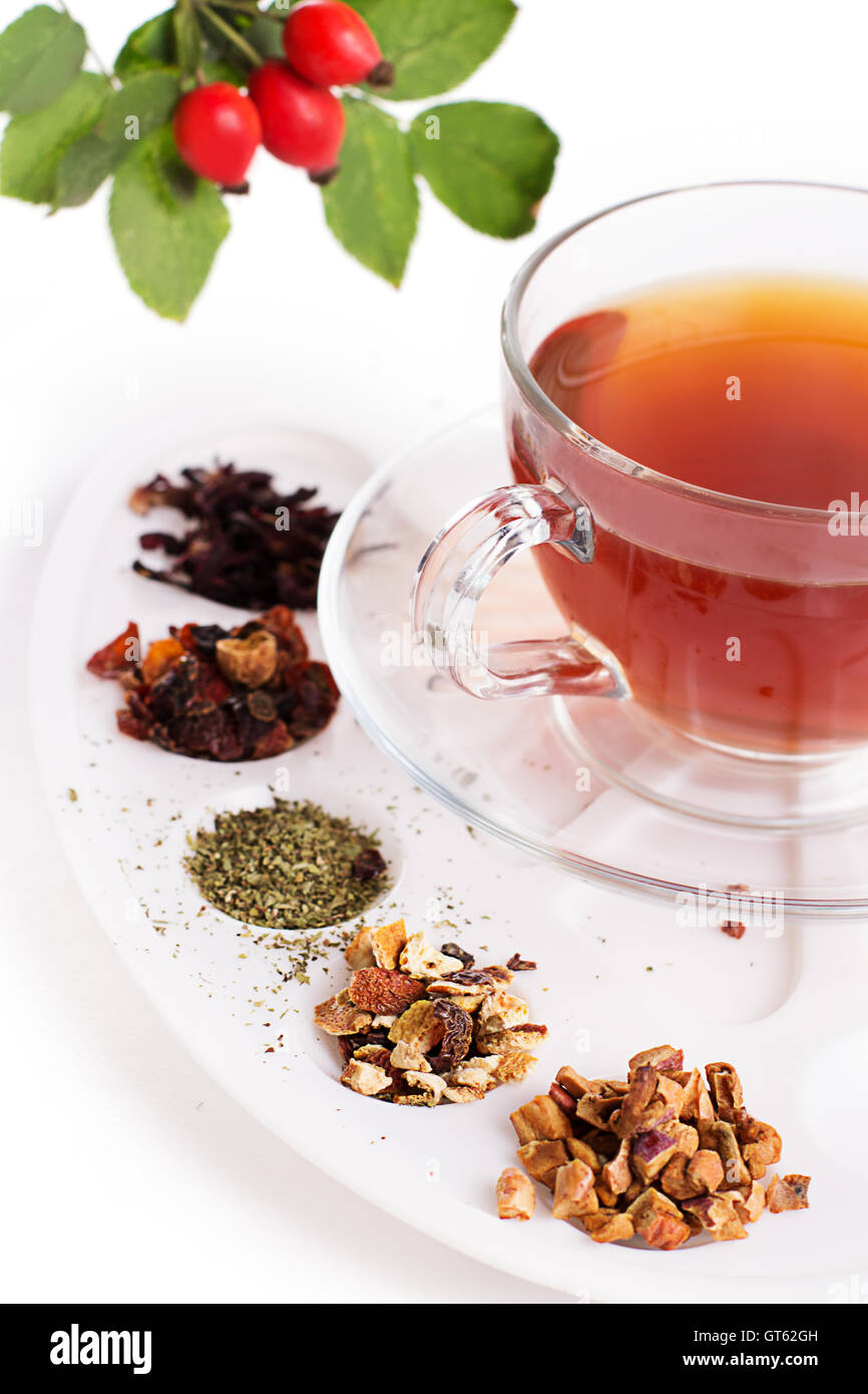 Assortment of dry tea in palette Stock Photo - Alamy