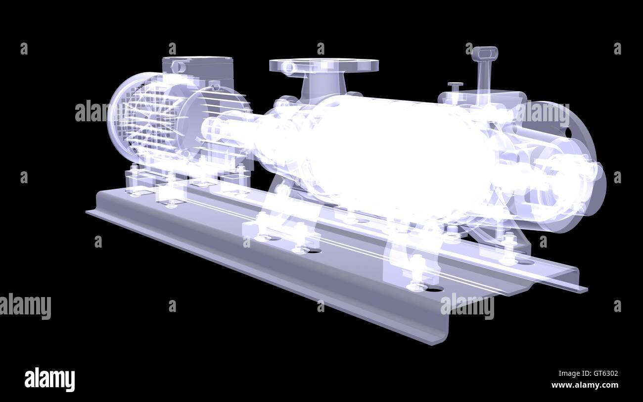 Water pump. X-ray render Stock Photo - Alamy