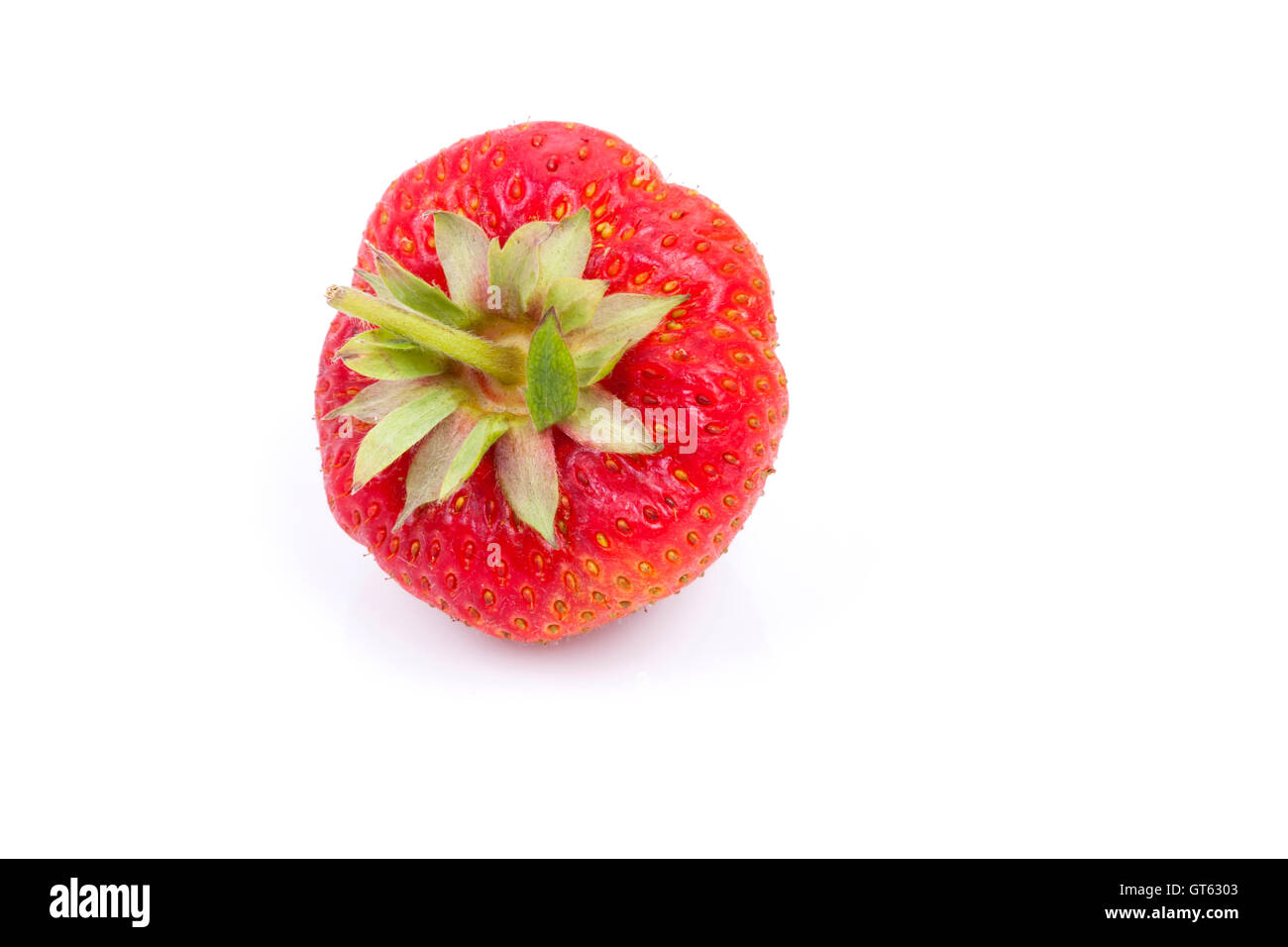 Strawberry fruits on white background Stock Photo - Alamy