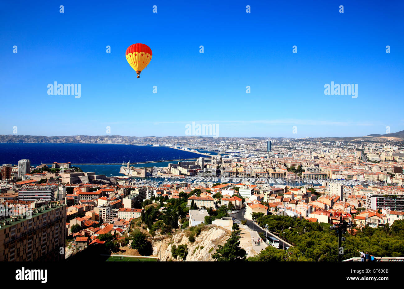Aerial view of Marseille City Stock Photo - Alamy
