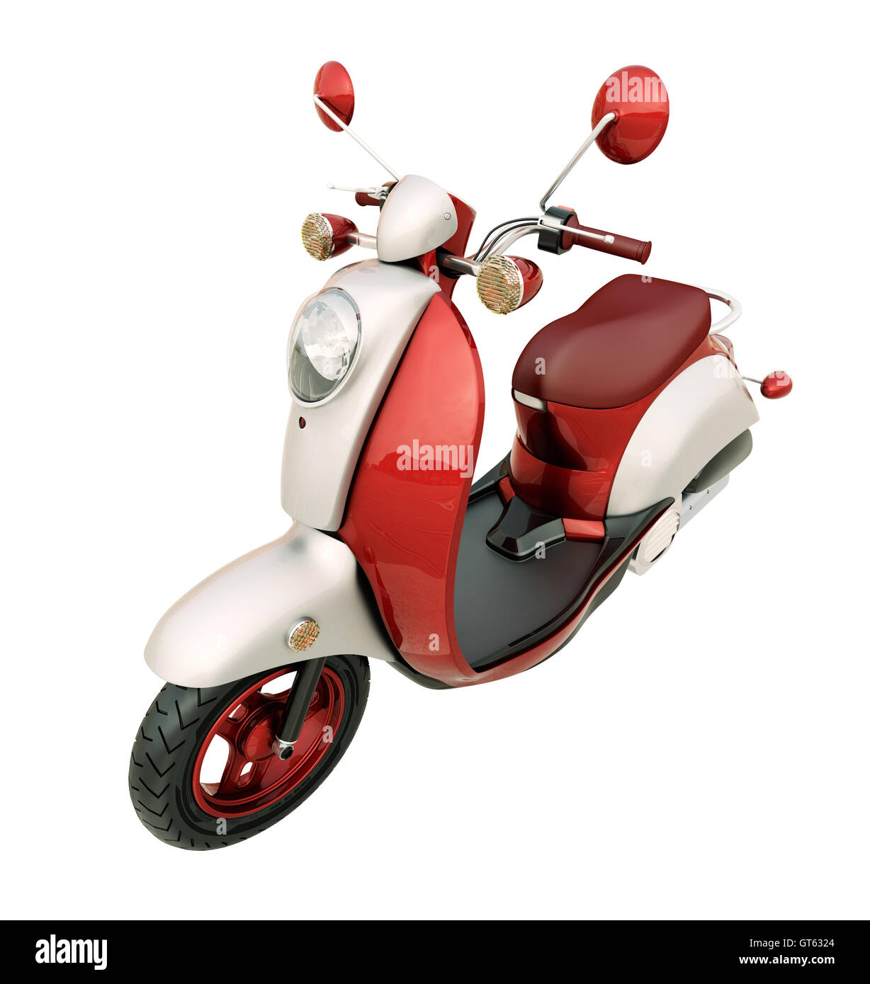 Classic scooter isolated Stock Photo - Alamy