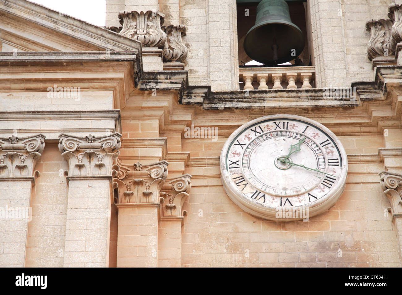Church bell and clock Stock Photo - Alamy
