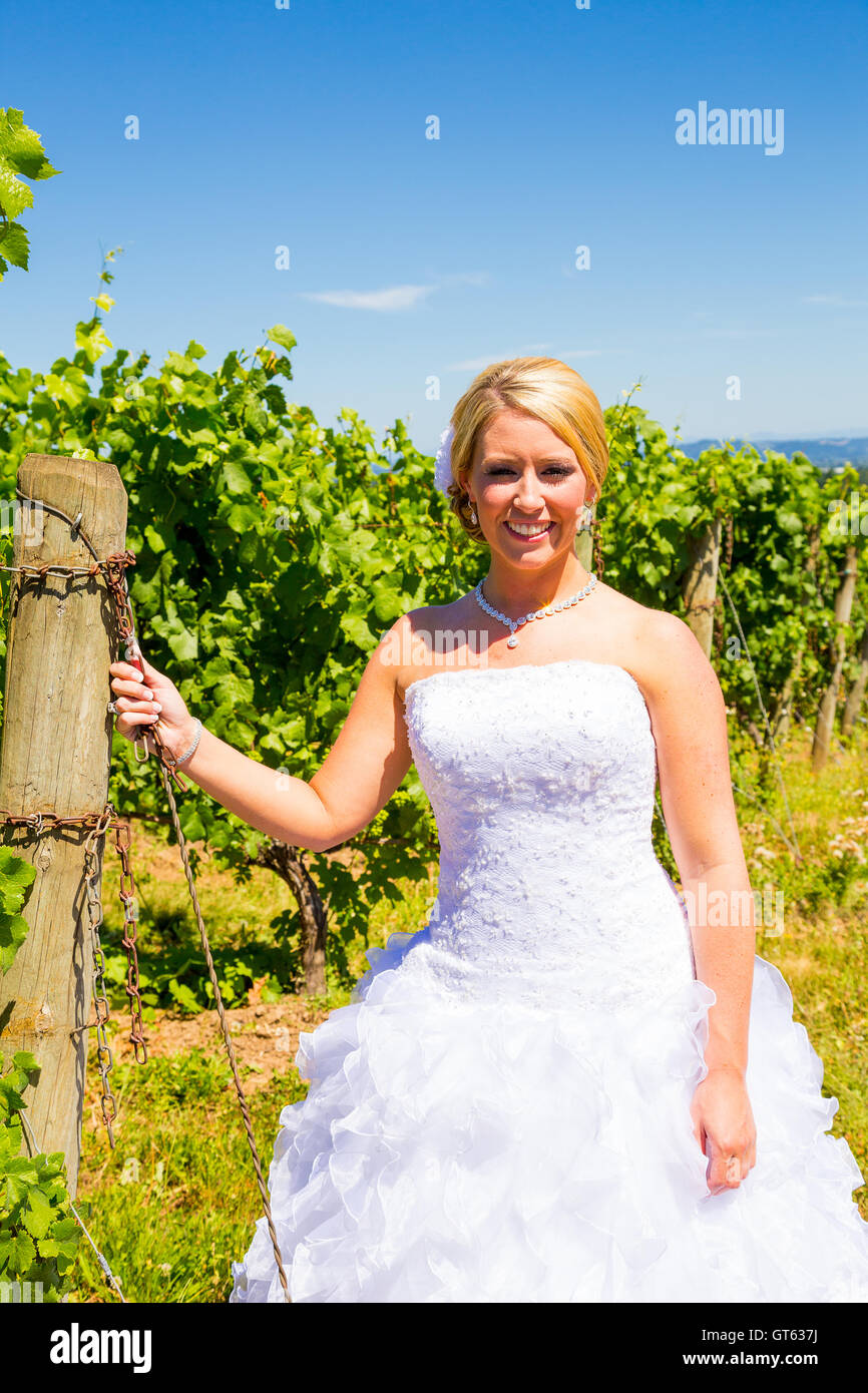 Bride On Her Wedding Day Stock Photo - Alamy