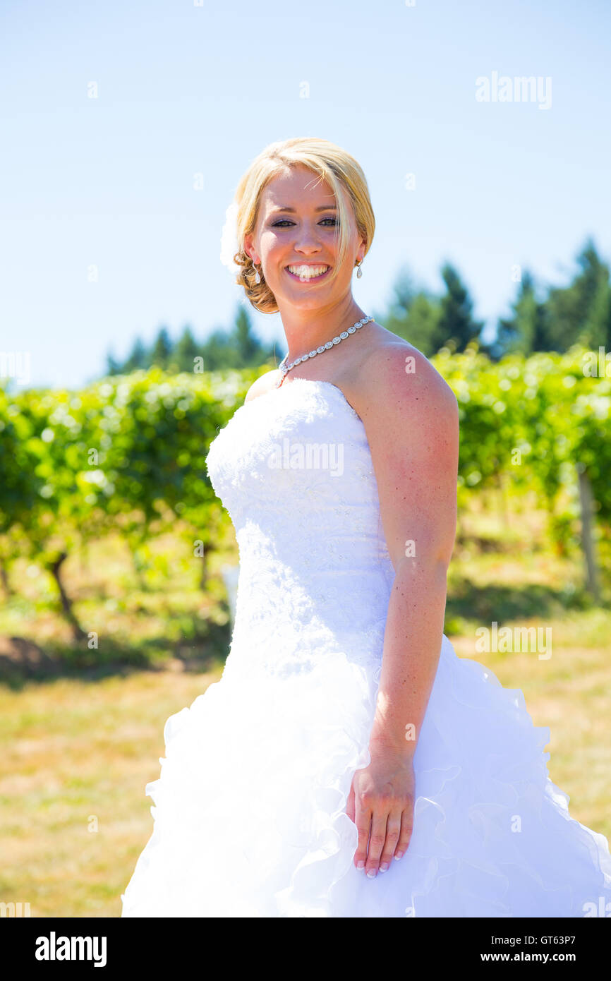 Bride On Her Wedding Day Stock Photo - Alamy
