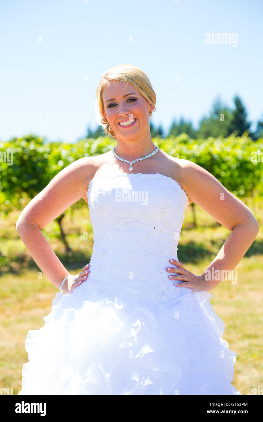 Bride On Her Wedding Day Stock Photo - Alamy
