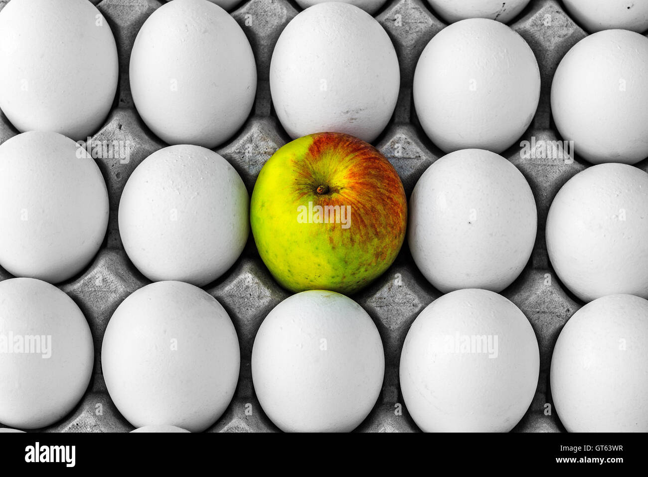 Eggs and Apple Stock Photo - Alamy