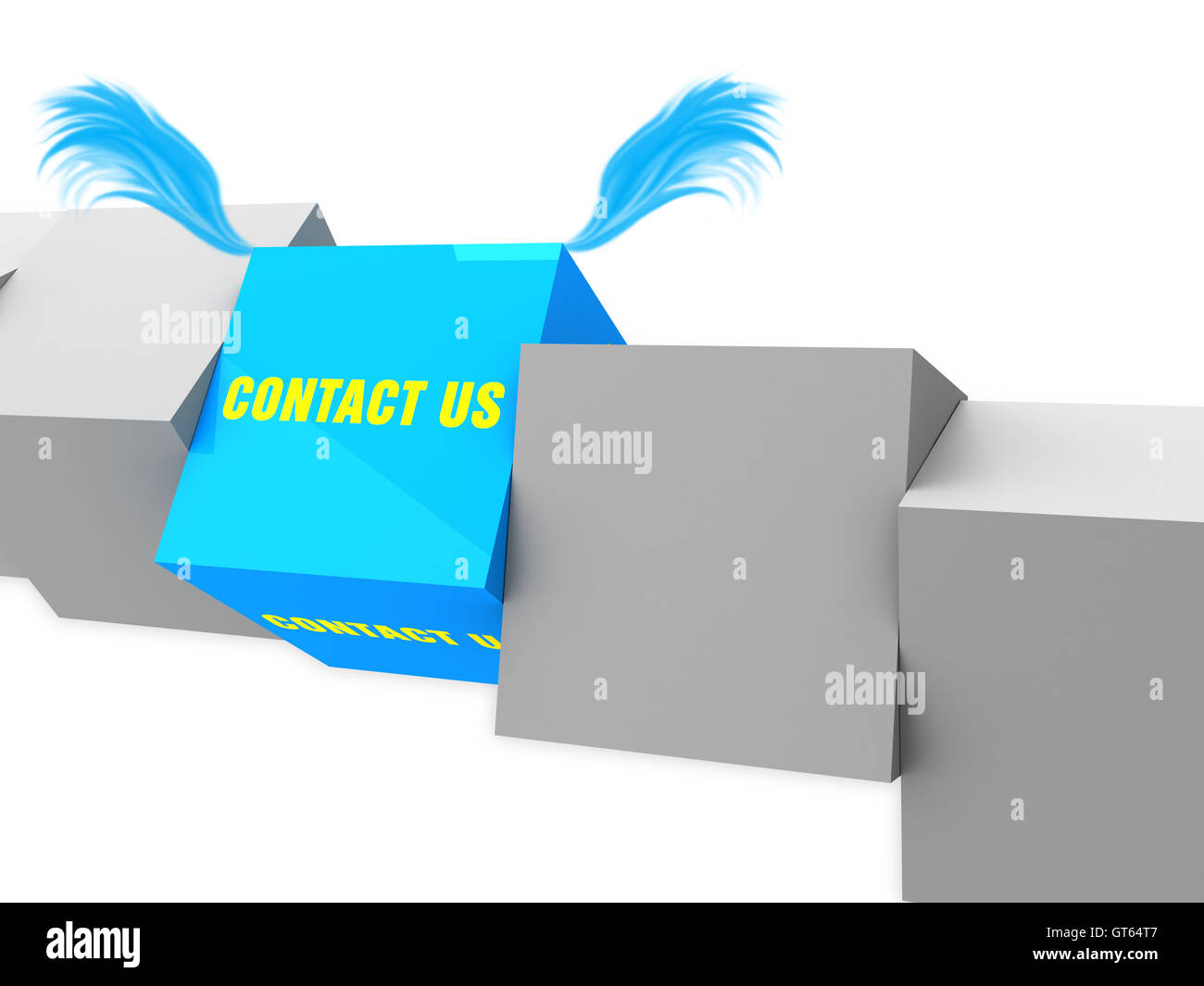 contact us on block Stock Photo - Alamy