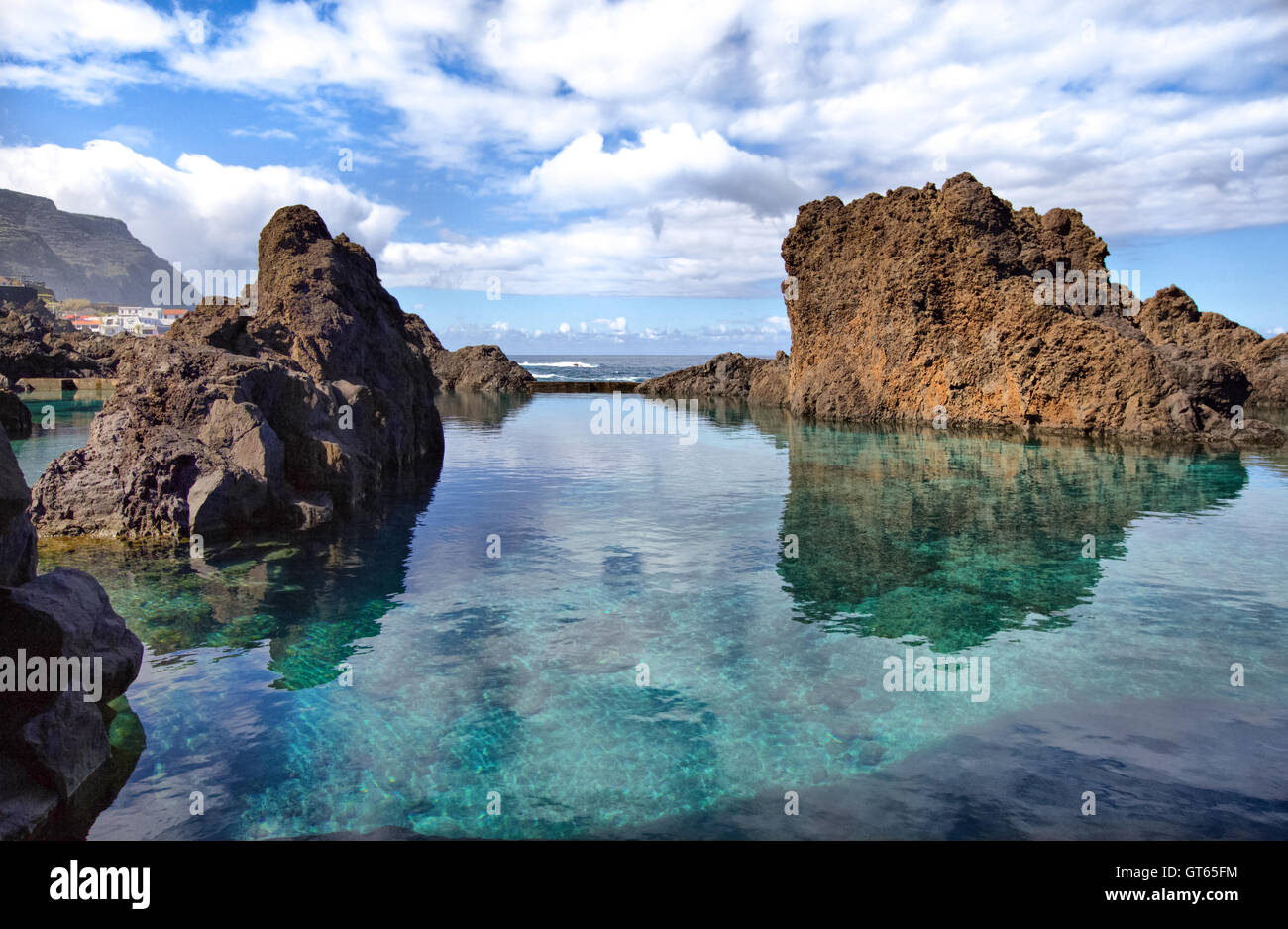 Porto moniz natural volcanic swimming hi-res stock photography and images - Alamy