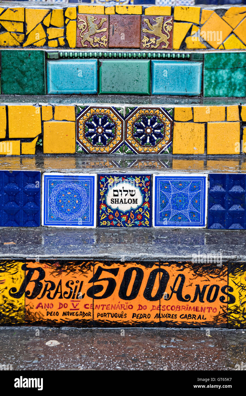 Mosaic tile artwork rio brazil hi-res stock photography and images - Alamy