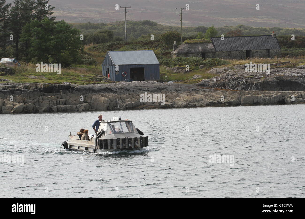 Ulva ferry traveling to Isle of Mull Scotland September 2016 Stock ...