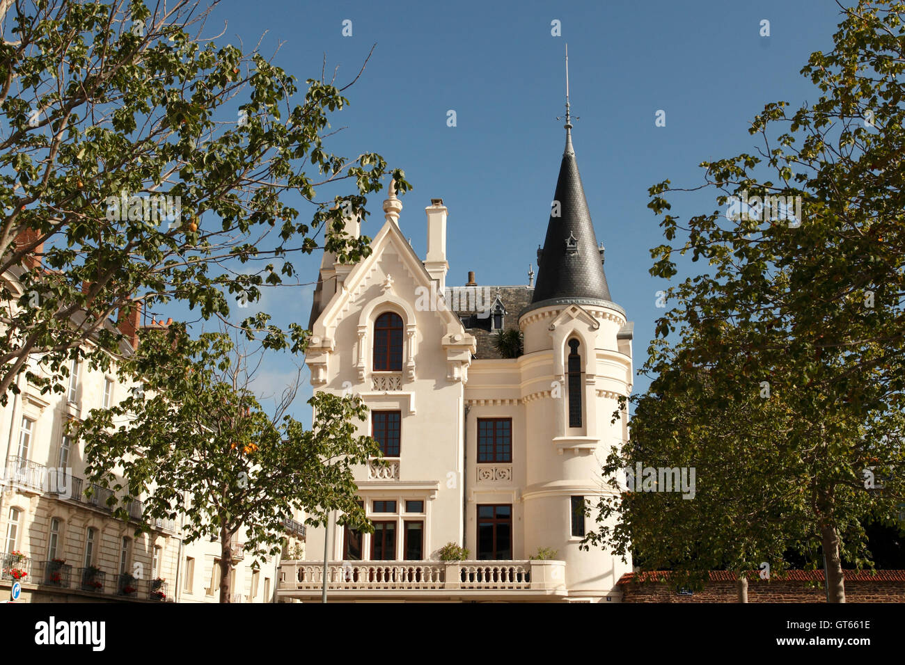impressive Germanic house in suburbs of Rennes, Brittany, France Stock ...