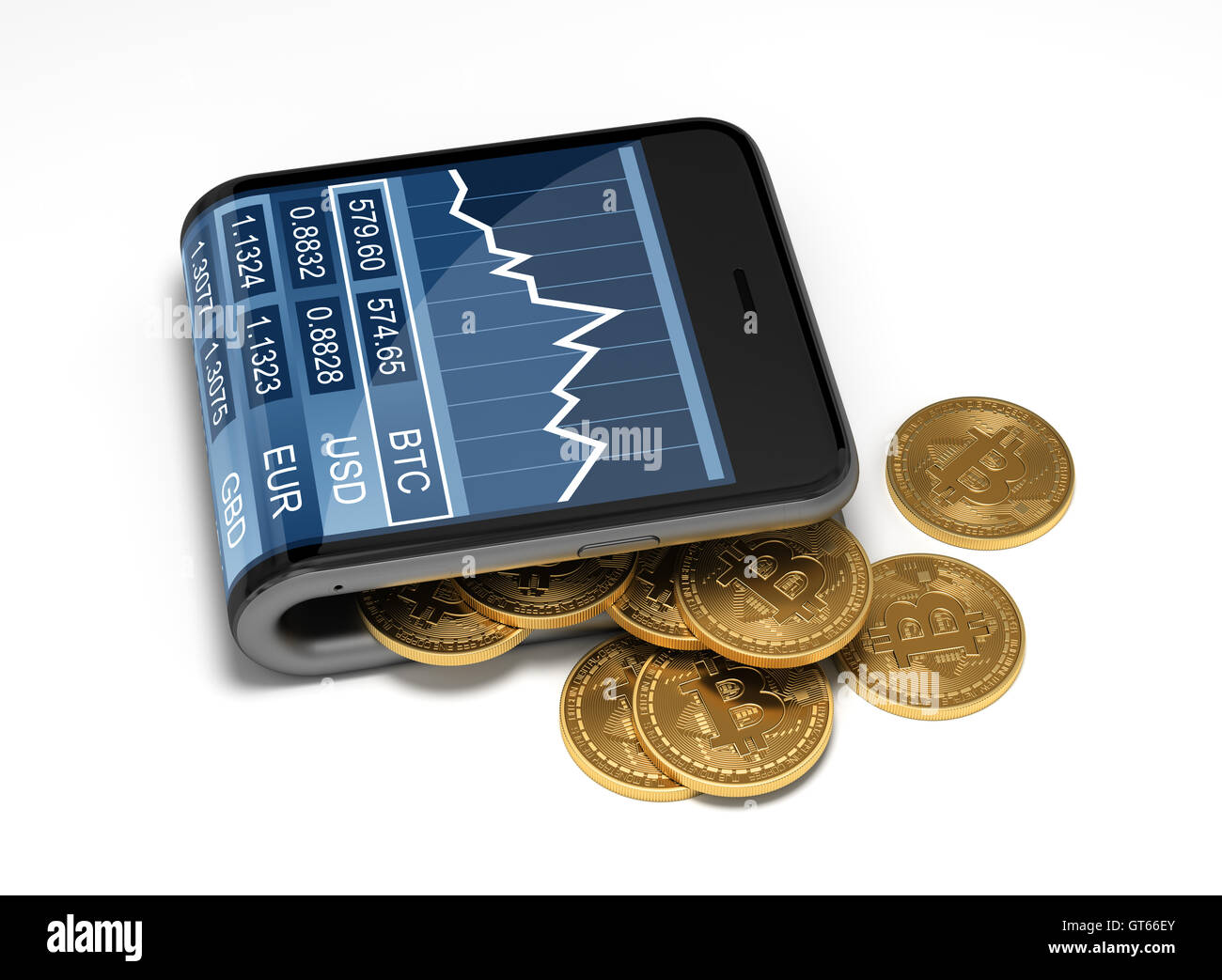 Bitcoin currency digital illustration 3d Cut Out Stock Images ...