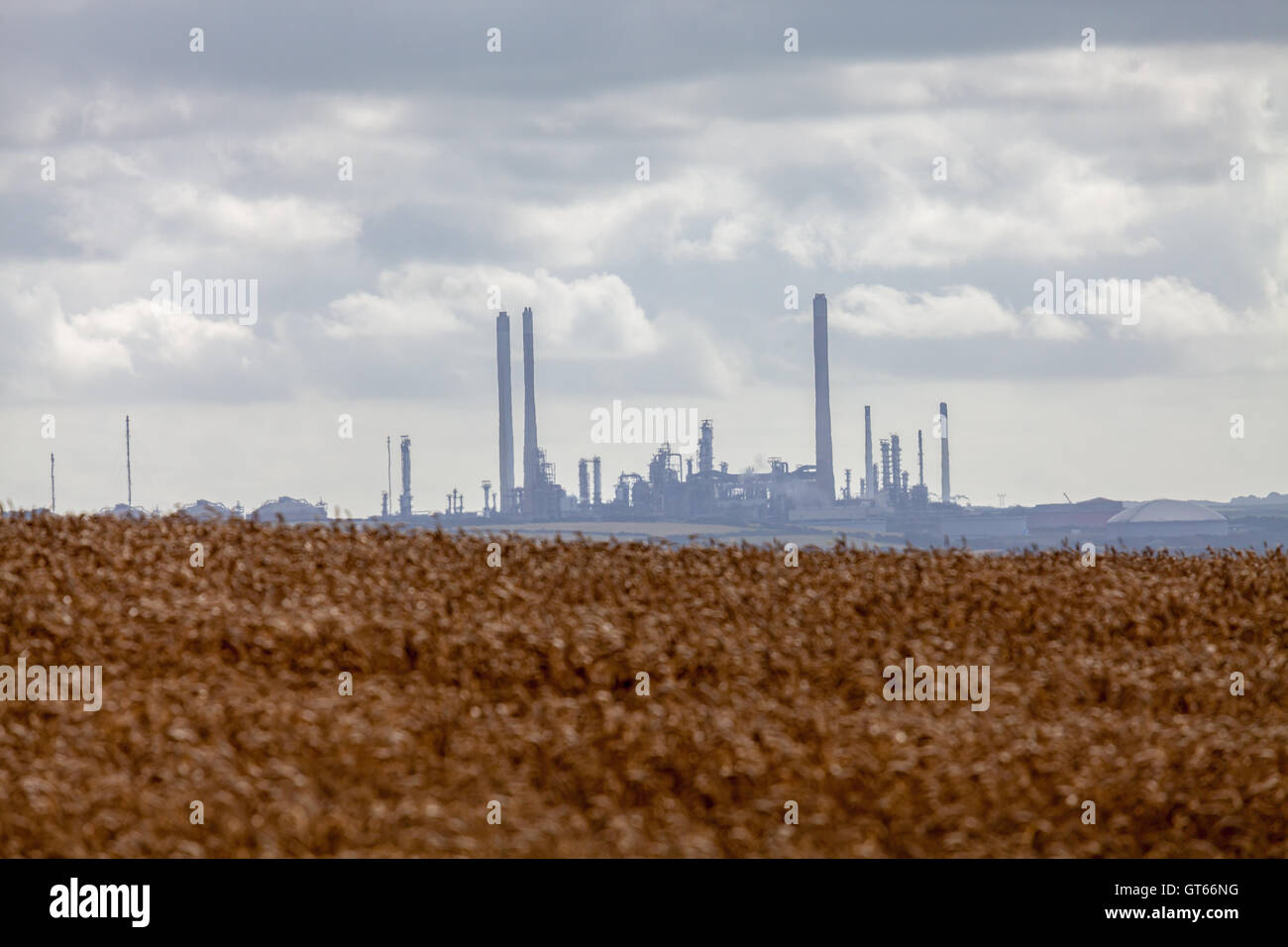 Valero Oil Refinery across fields Stock Photo - Alamy