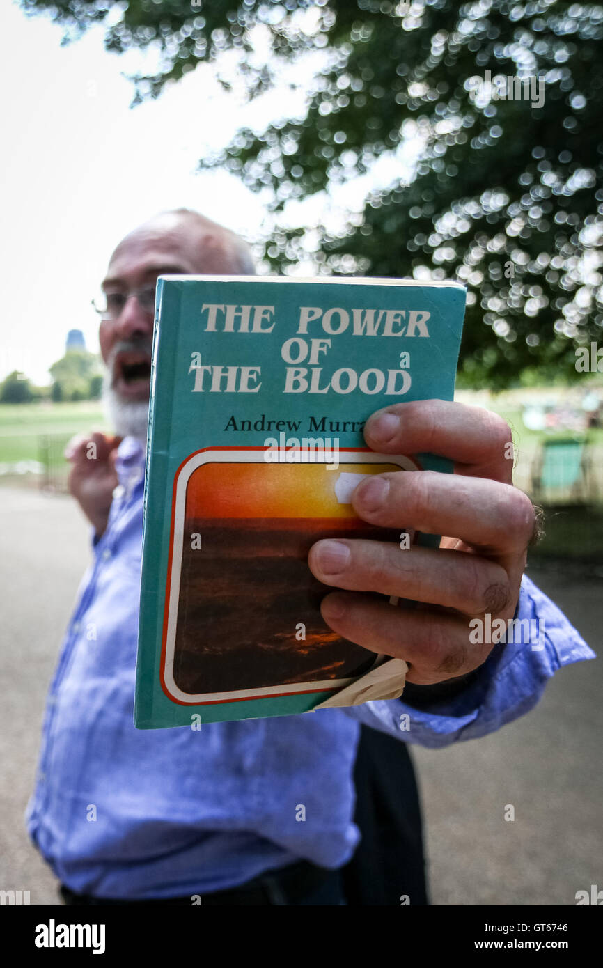 Religious preaching and debates at Speakers' Corner, the public ...