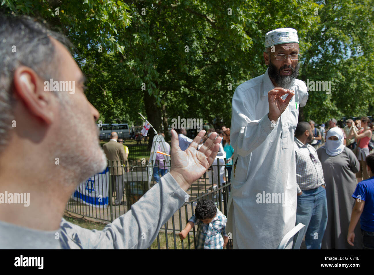 Religious preaching and debates at Speakers' Corner, the public ...