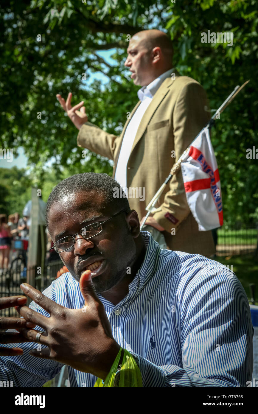 Religious preaching and debates at Speakers' Corner, the public ...