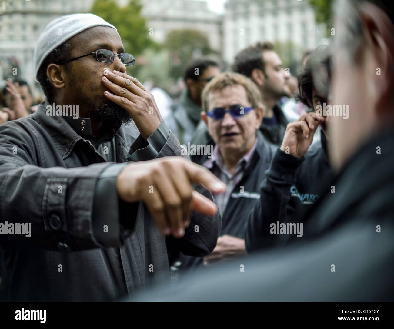 Religious preaching and debates at Speakers' Corner, the public ...