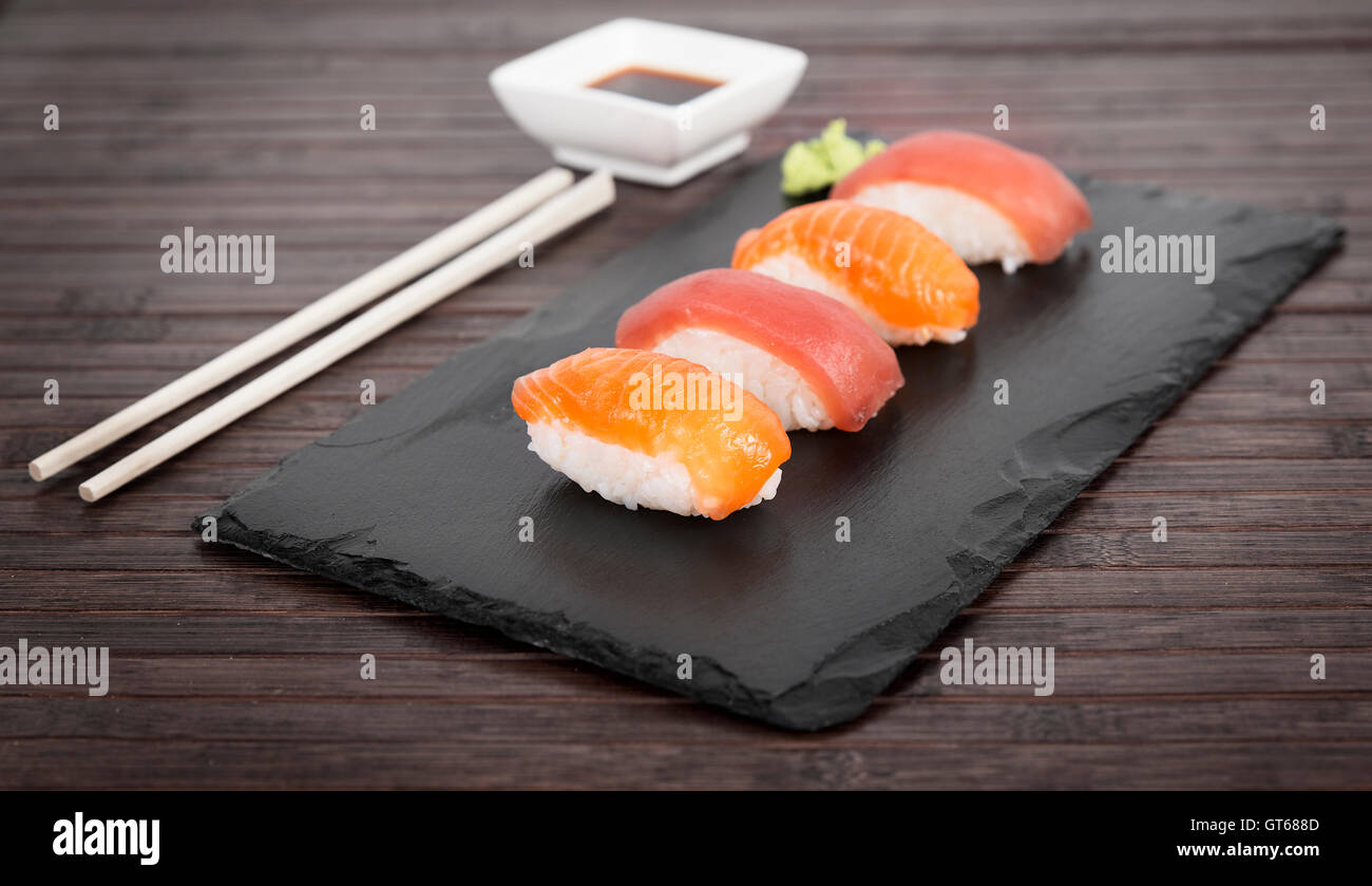 Overhead japanese sushi food hi-res stock photography and images - Alamy