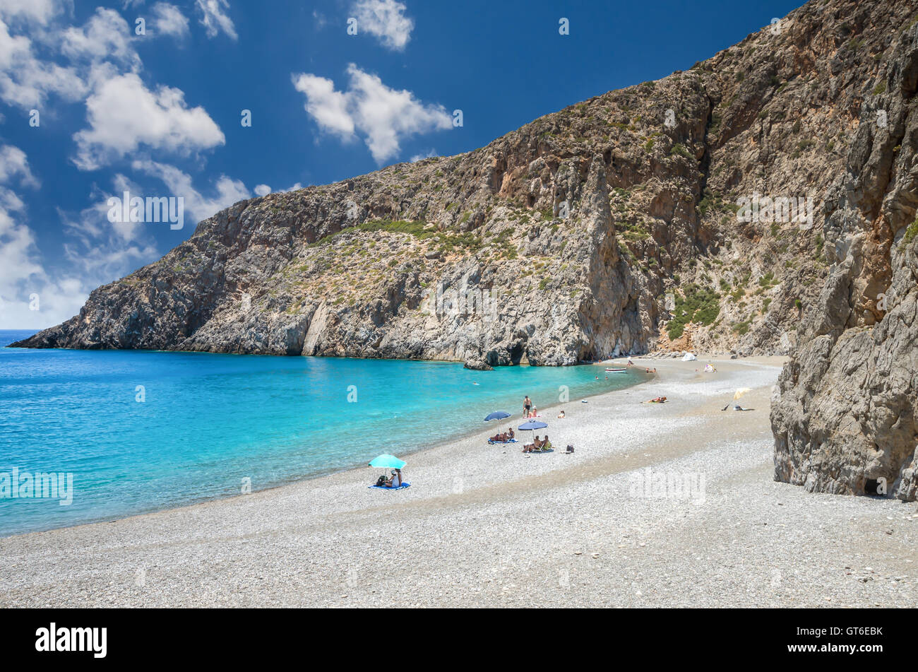 Agiofarago beach, Crete island, Greece. Agiofaraggo is one of the most ...