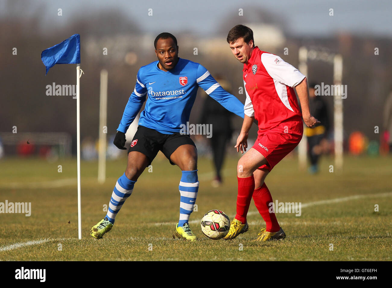 Highfield (blue) vs Stratford Athletic - Hackney & Leyton Sunday League ...
