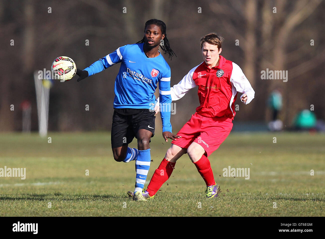Highfield (blue) vs Stratford Athletic - Hackney & Leyton Sunday League ...