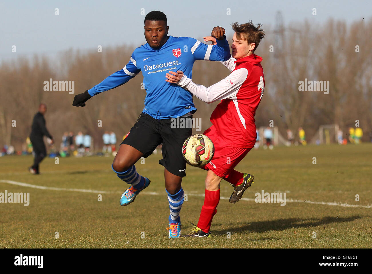 Highfield (blue) vs Stratford Athletic - Hackney & Leyton Sunday League ...