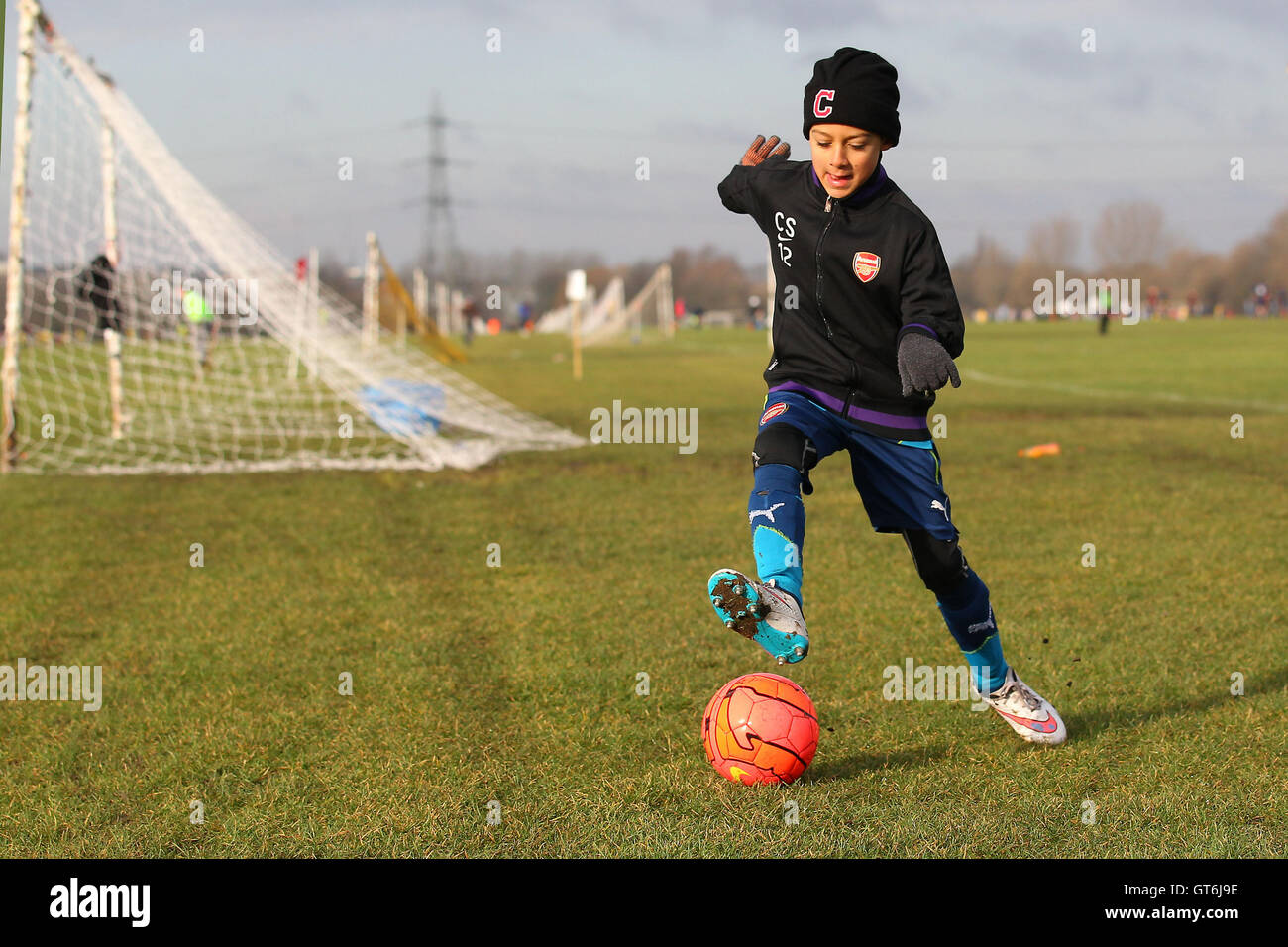 Hackney & Leyton Sunday League Football at South Marsh, Hackney Marshes ...