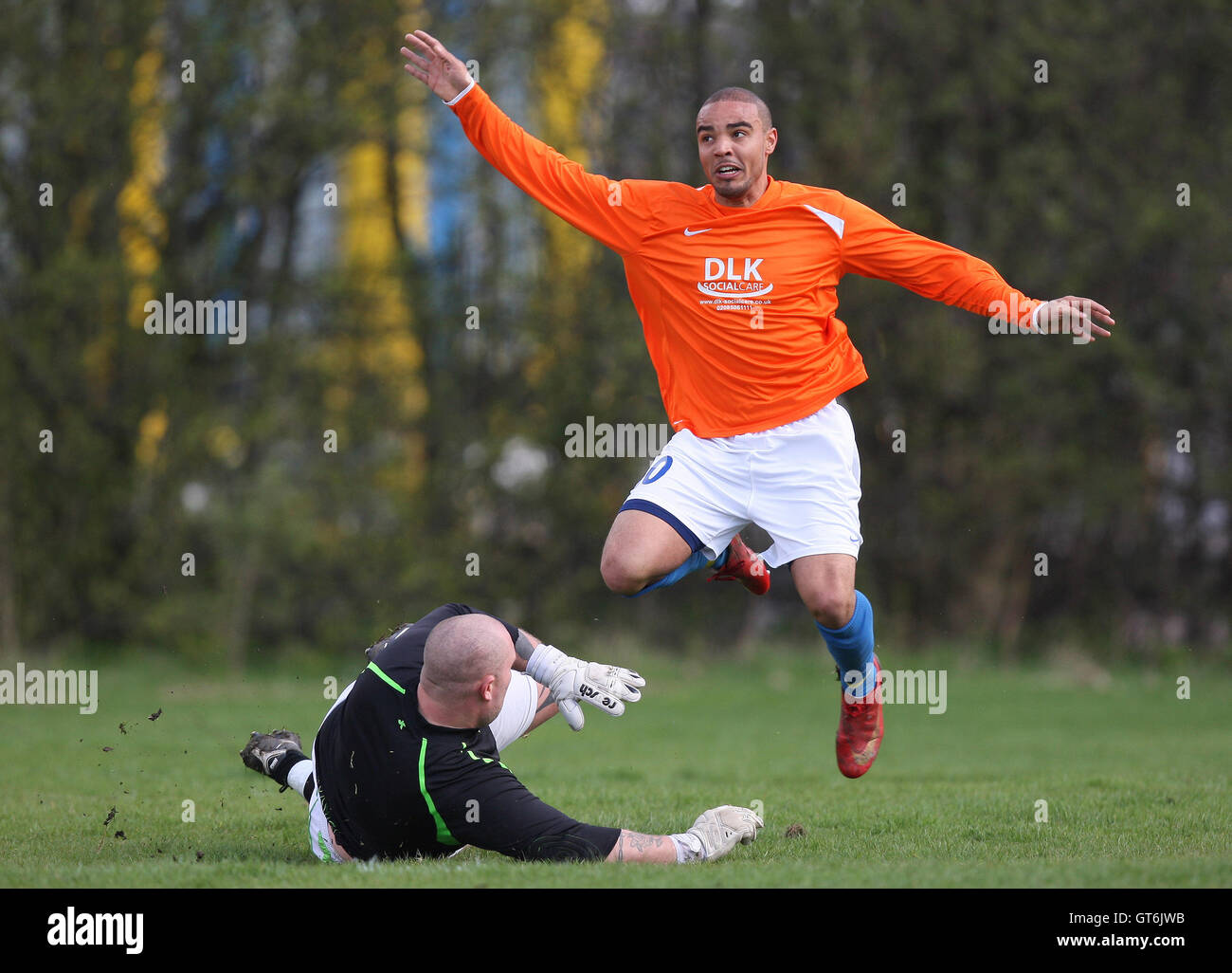 Mile End (blue) vs Adam & Eve - Hackney & Leyton League at East Marsh ...