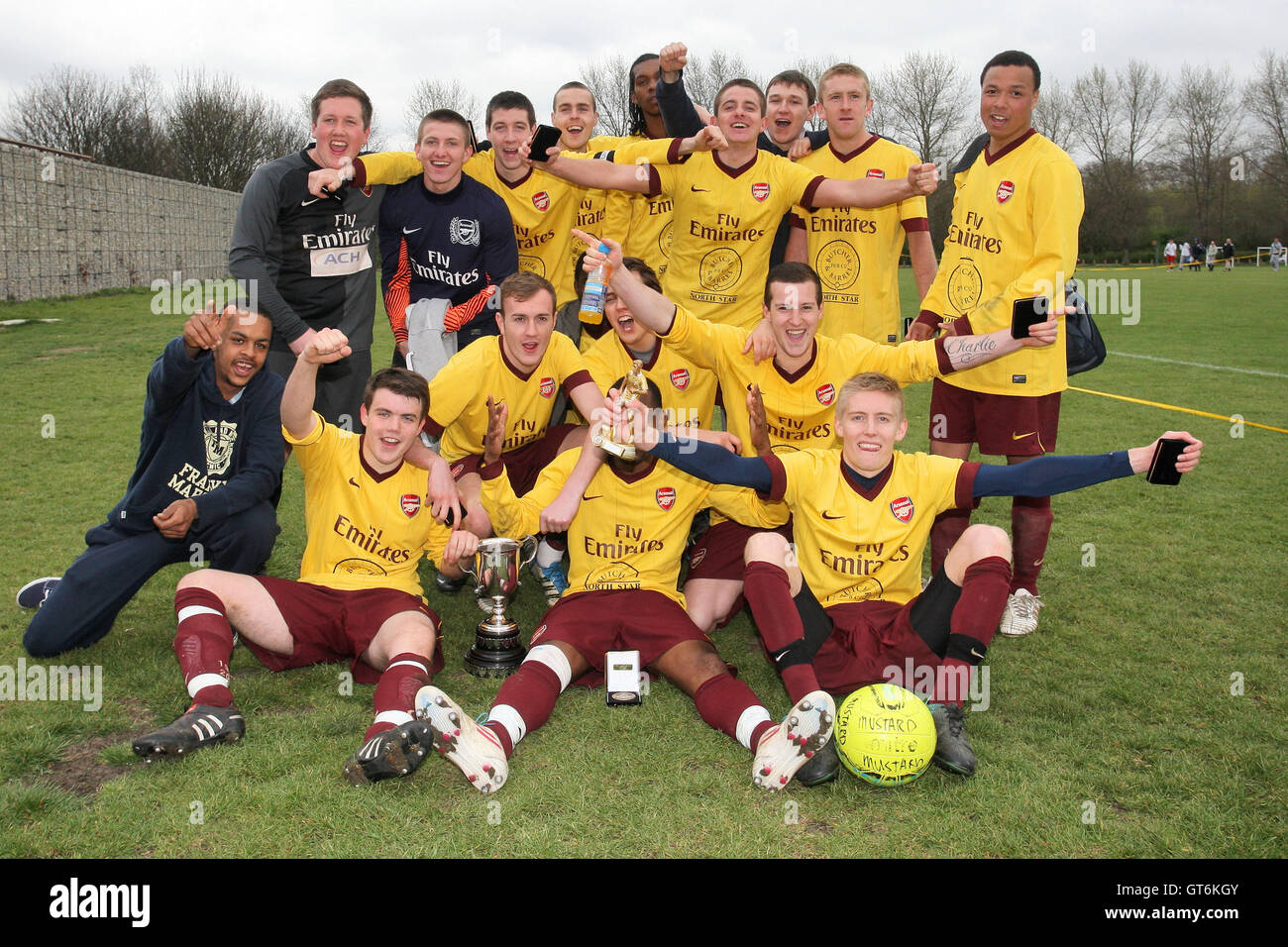 Jack Morgan Cup winners Mustard FC celebrate - Chapel Old Boys (blue ...
