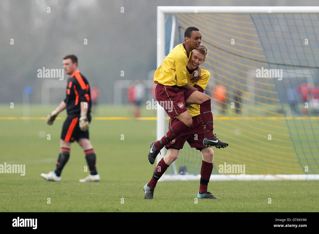 Mustard score their second goal and celebrate - Chapel Old Boys (blue ...