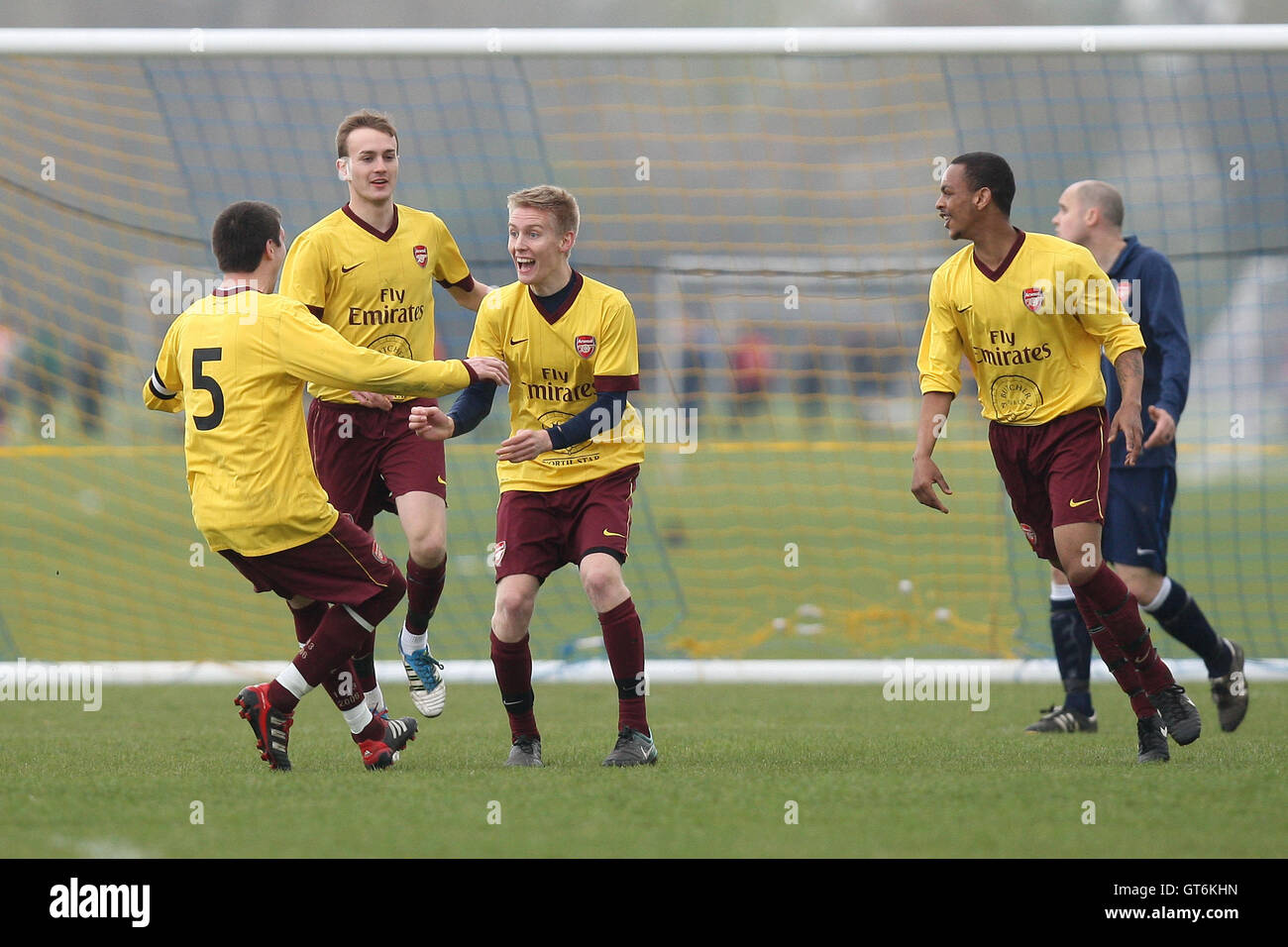 Mustard score their second goal and celebrate - Chapel Old Boys (blue ...