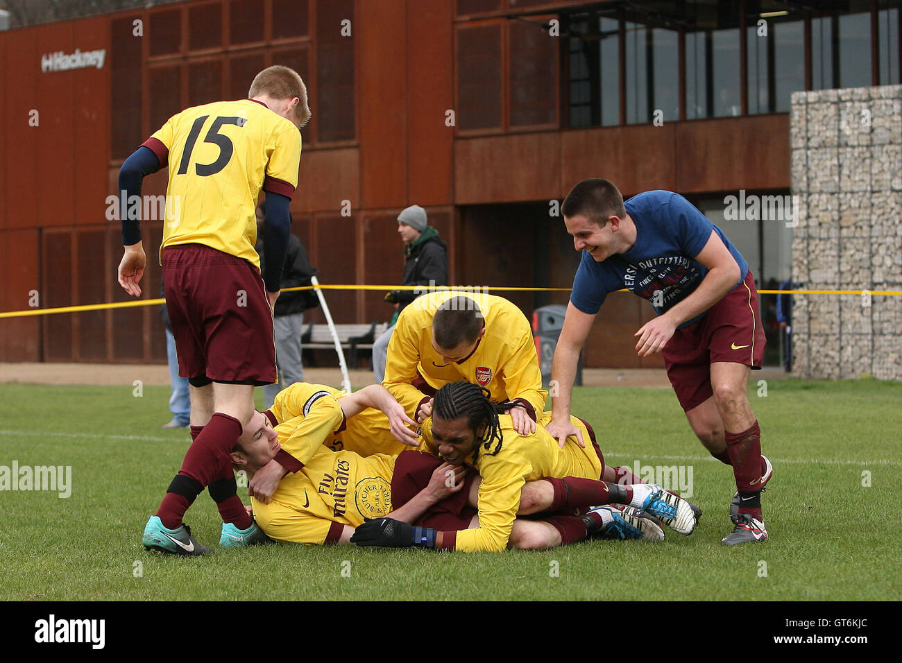 Mustard score their third and winning goal and celebrate - Chapel Old ...