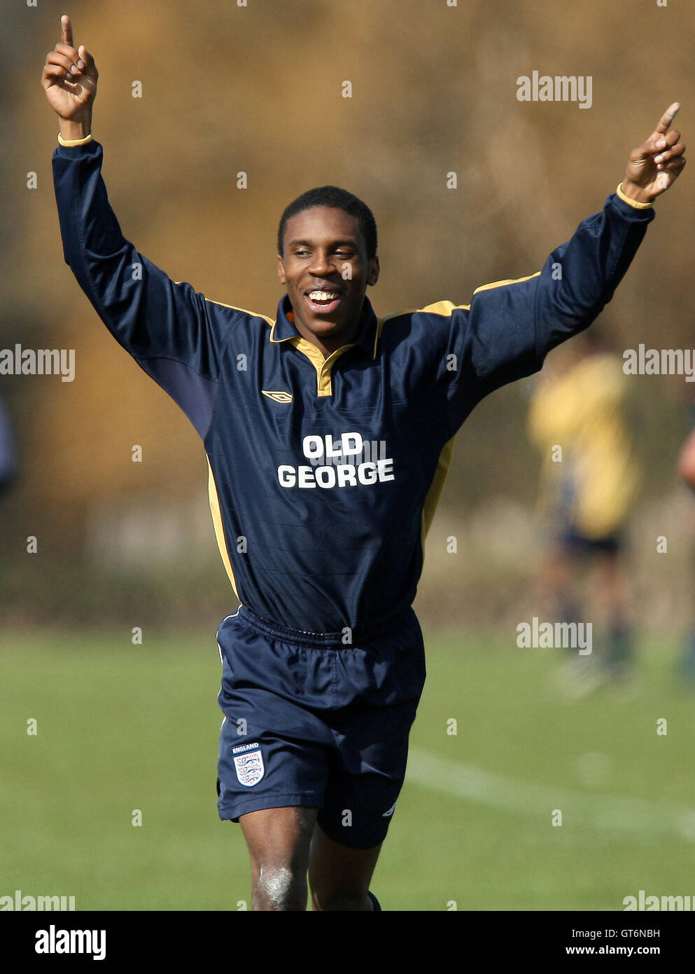 Old George celebrate their first goal - Old George vs Bancroft United ...